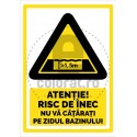 Atentie Risc de Inec Nu Va Catarati pe Zidul Bazinului