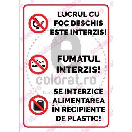 Lucrul cu Foc Deschis Este Interzis Fumatul Interzis Se Interzice ...