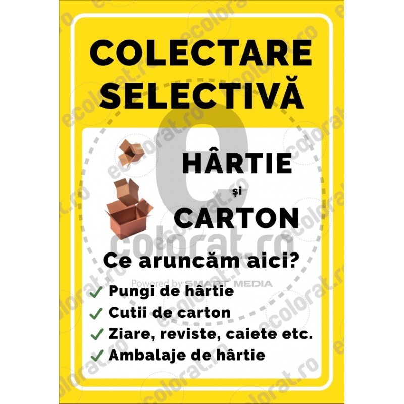 Colectare Selectiva Hartie Carton Ce Aruncam Aici ec1730