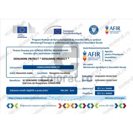 Afir Panou 70x50 Fondul Pentru Modernizare Transizitia Catre ...
